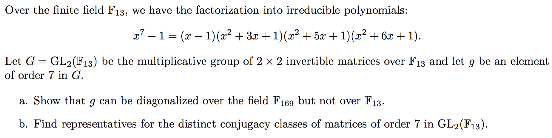 Rational Canonical Form Example 2 with Ga Theory 